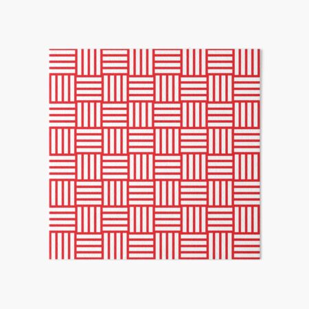 "Red White Woven Line Pattern no. 2" Art Board Print by NeilFeigeles ...