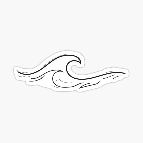 "Simple wave sketch" Sticker by mmckenziecarter | Redbubble