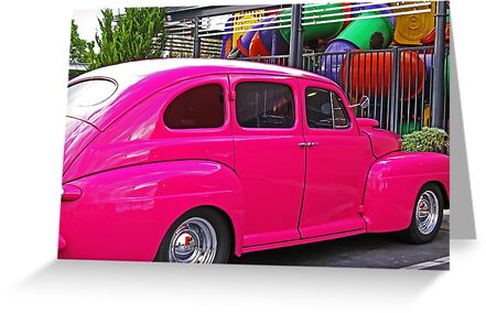 "Hot Pink Hotrod" by Marilyn Harris | Redbubble