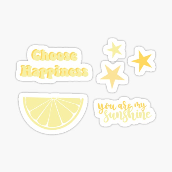"Yellow Sticker Pack" Sticker by designsbychloe- | Redbubble