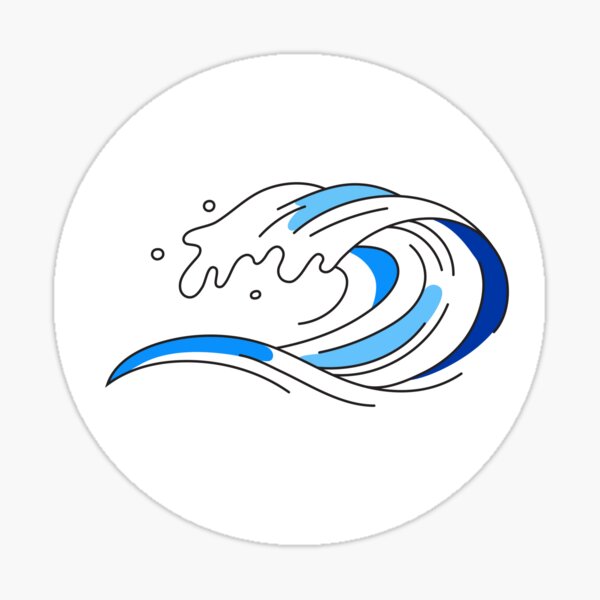 "Blue wave" Sticker for Sale by mmckenziecarter | Redbubble