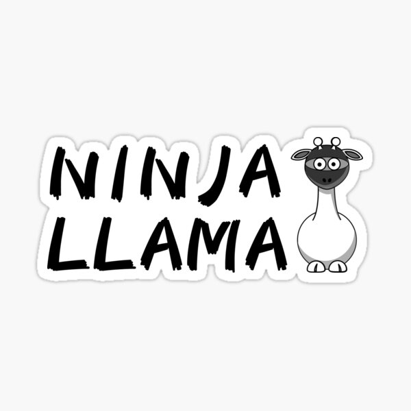 "Ninja Llama ... might be cute but Alpacas a big punch!" Sticker by ...