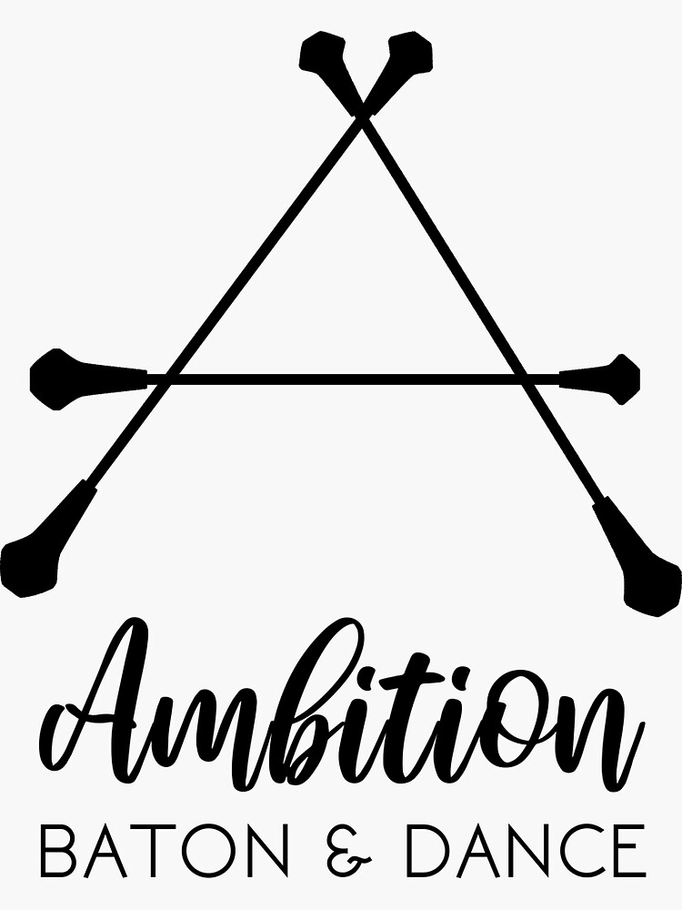 "Ambition Baton Logo Black " Sticker for Sale by AmbitionBaton | Redbubble