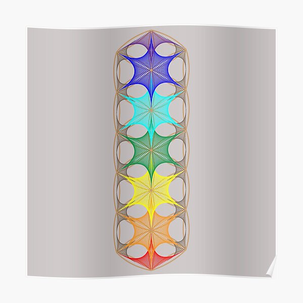 "String Art Chakras In Flower Of Life " Poster by ArteBeta2010 | Redbubble