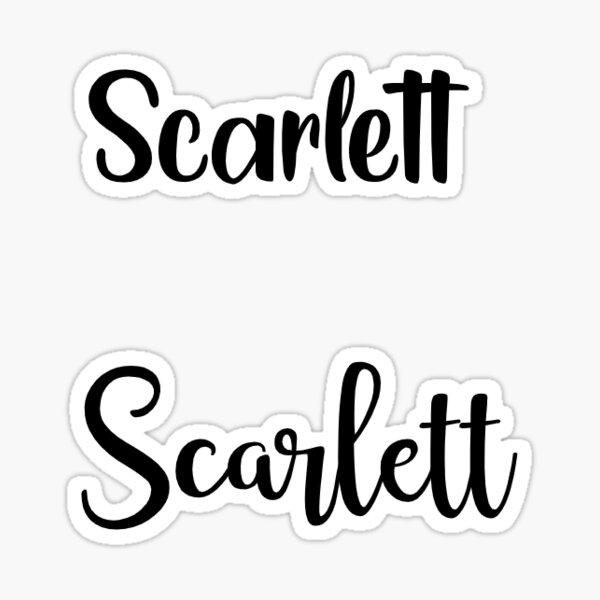 "Scarlett name" Sticker for Sale by ameliazhengg | Redbubble