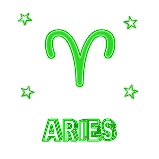 "neon green aries sticker pack" Poster by hopecreations | Redbubble