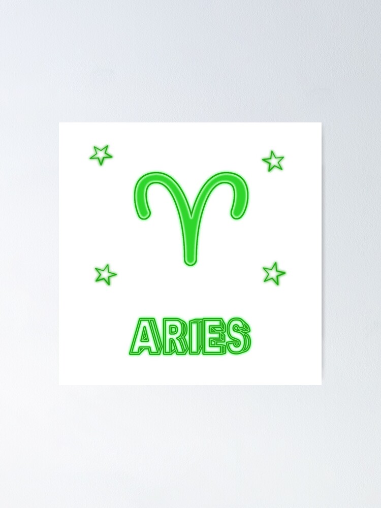 "neon green aries sticker pack" Poster for Sale by hopecreations ...