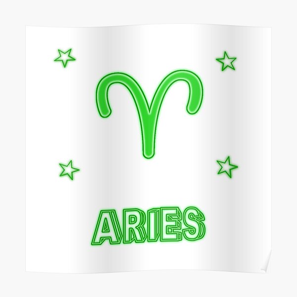 "neon green aries sticker pack" Poster for Sale by hopecreations ...