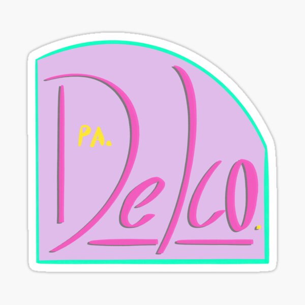 "Delco." Sticker by 21Hundred | Redbubble