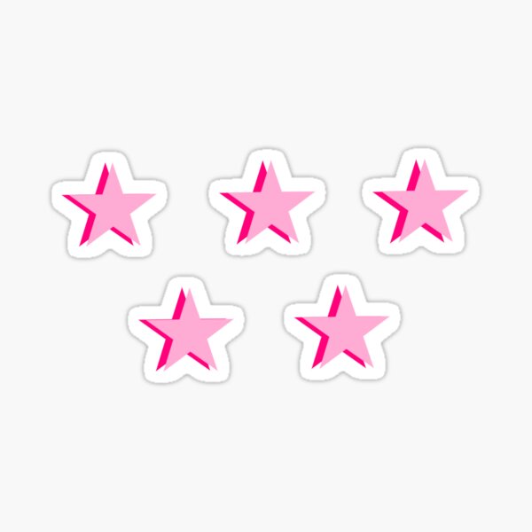 "pink star sticker pack" Sticker by delilahdesigns | Redbubble