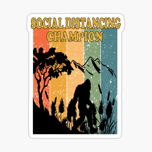 "social distancing champion vintage Sasquatch Bigfoot, cute gift idea ...