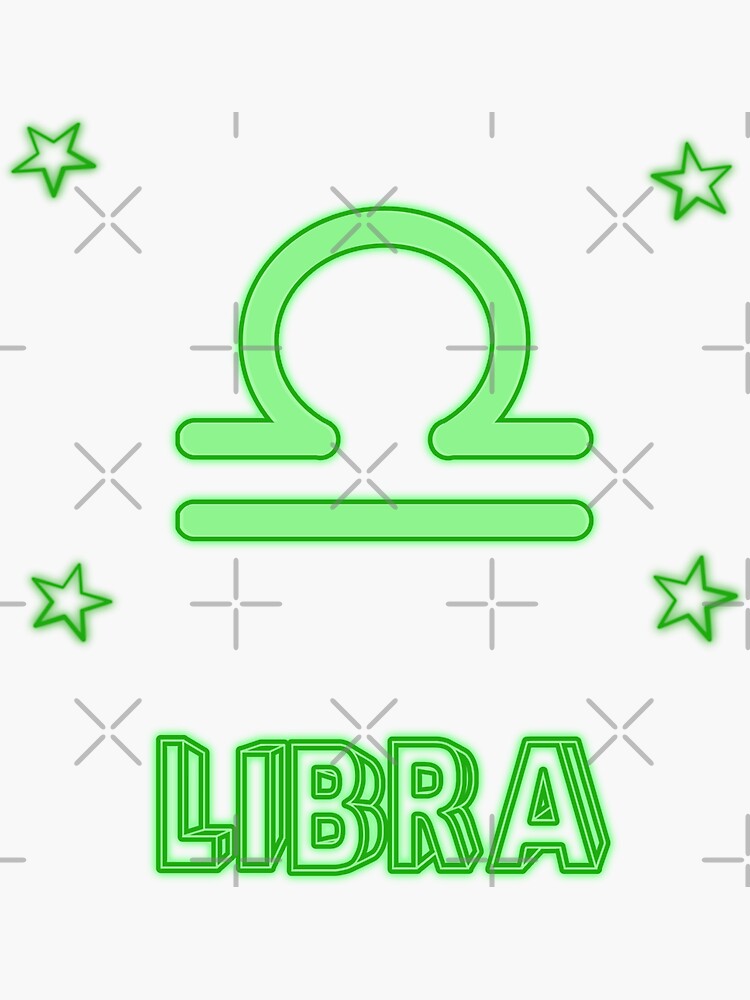 "neon green libra sticker pack" Sticker for Sale by hopecreations ...