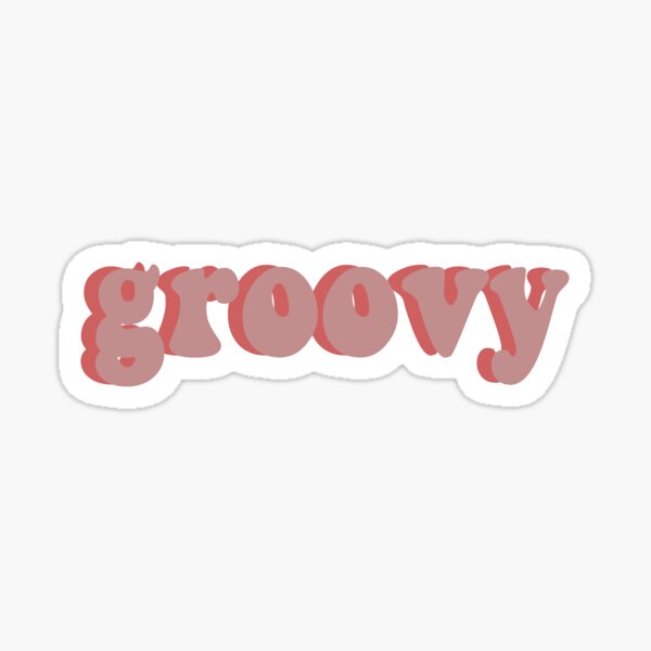 "Groovy Aesthetic Sticker" Sticker for Sale by claraelizart | Redbubble