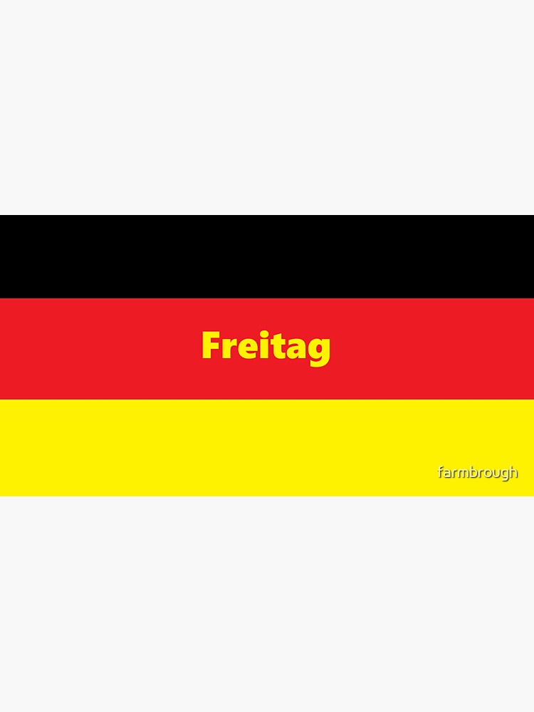 "Freitag - Friday in German" Sticker for Sale by farmbrough | Redbubble