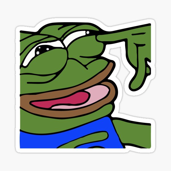 "Laughing Pepe Meme" Sticker for Sale by ILuvMemes | Redbubble