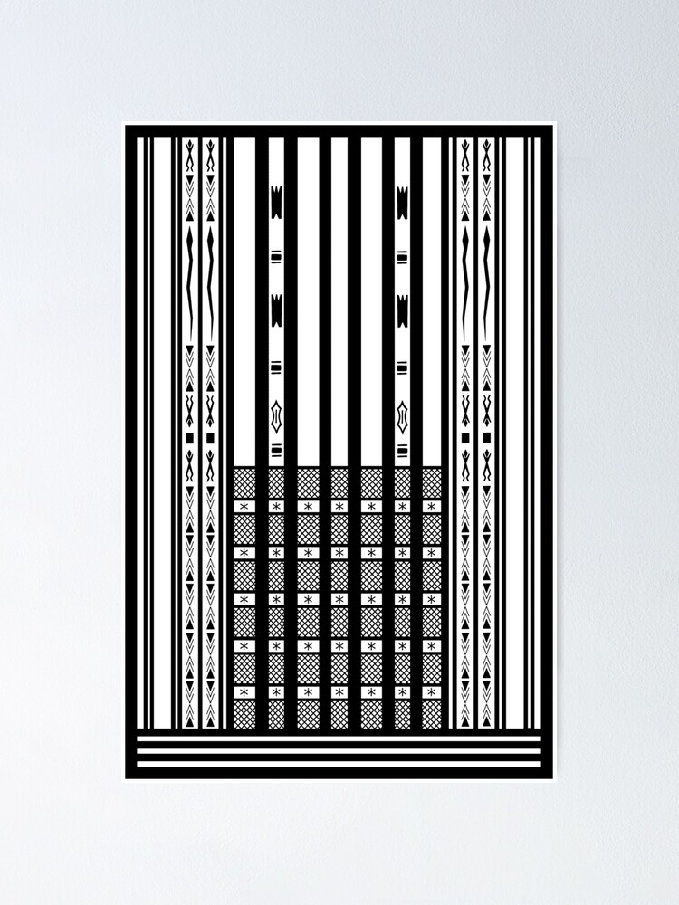 "Mountain Province Weave black & white" Poster for Sale by JIJgalaxy ...