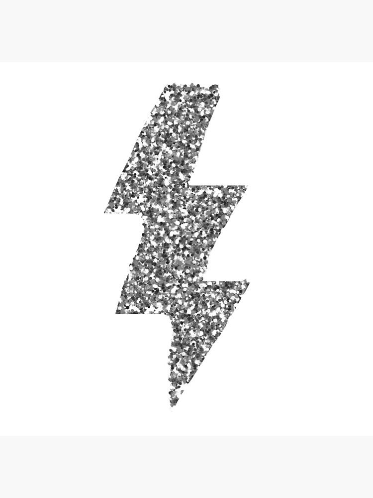 "Sparkle grey lightning bolt" Poster by ImaginativeAnna | Redbubble
