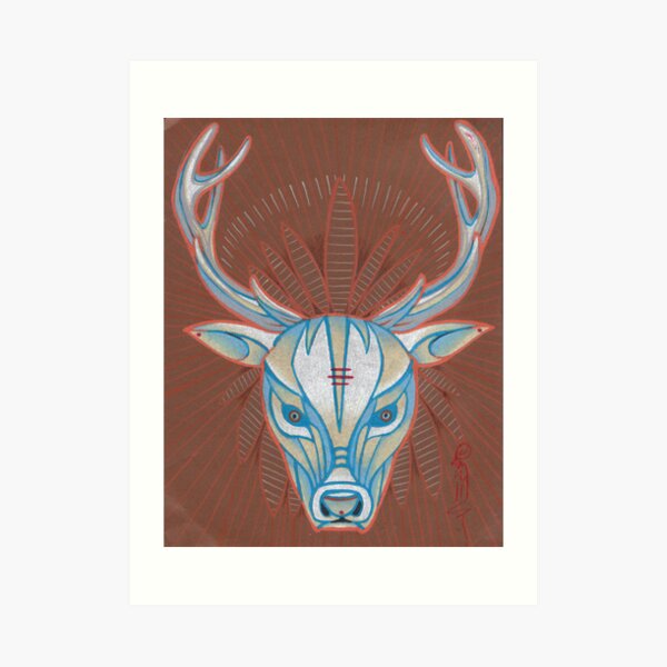 "blue elk totem spirit animal." Art Print for Sale by resonanteye ...
