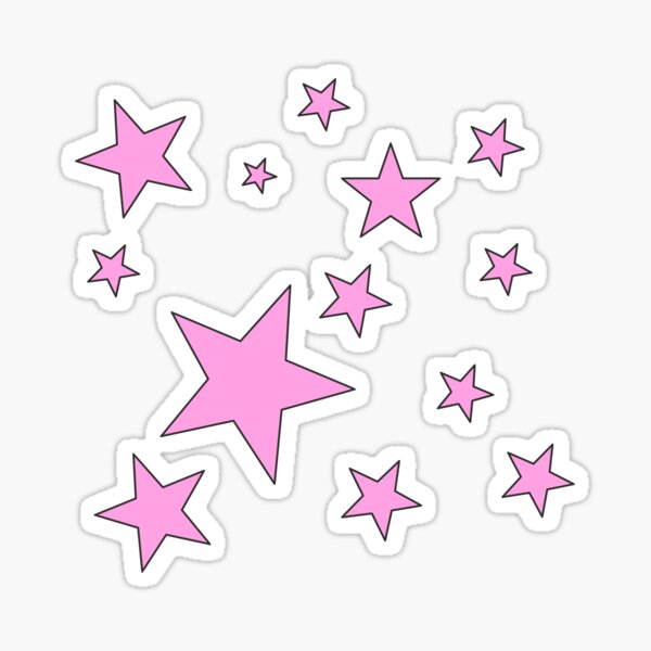"pink star pack" Sticker for Sale by phoebebullock | Redbubble
