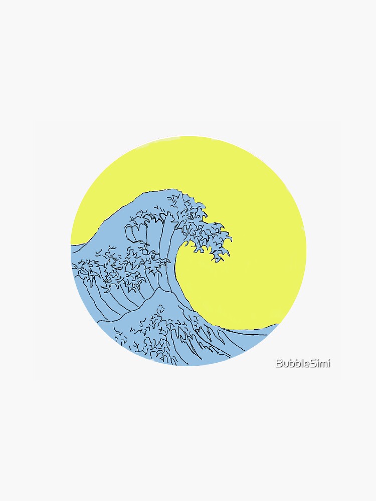 "Aesthetic wave sticker " Sticker for Sale by BubbleSimi | Redbubble