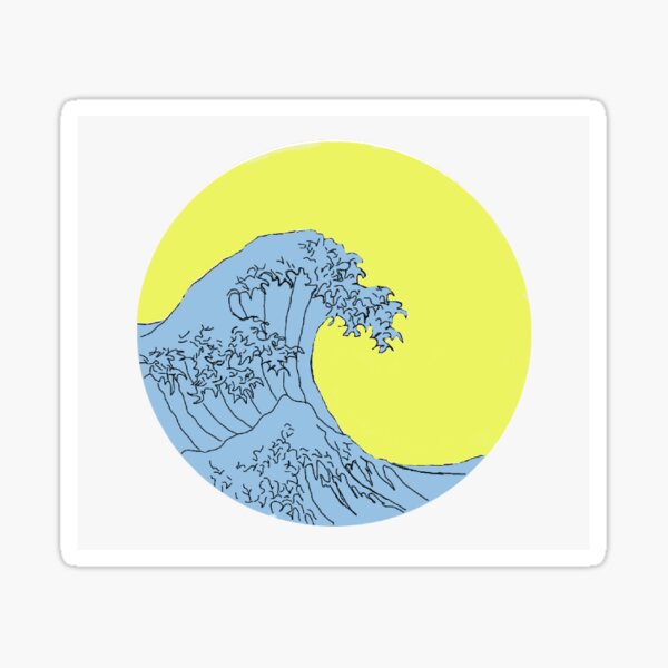 "Aesthetic wave sticker " Sticker for Sale by BubbleSimi | Redbubble
