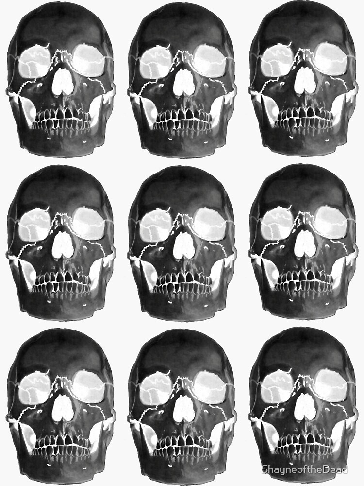 "Negative Skull Grid" Sticker for Sale by ShayneoftheDead | Redbubble