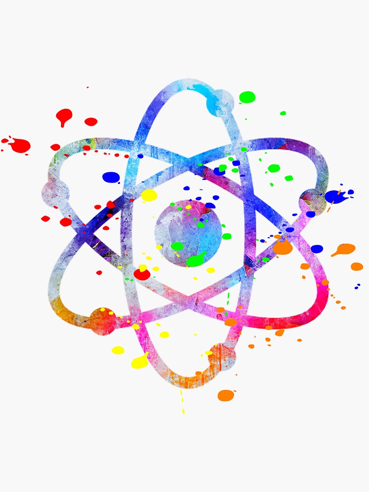 "Cool Atom Molecule Watercolor Splat Paint Splatter Art Graphic ...