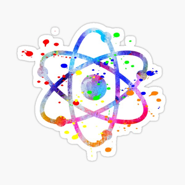 "Cool Atom Molecule Watercolor Splat Paint Splatter Art Graphic ...