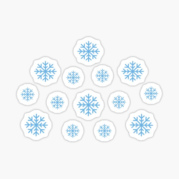 "blue snowflake sticker pack" Sticker for Sale by briana--g | Redbubble