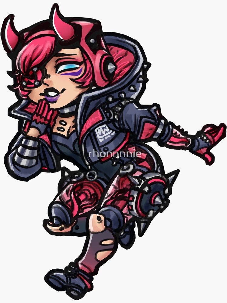 "cyber punked wattson" Sticker for Sale by rhonnnnie | Redbubble