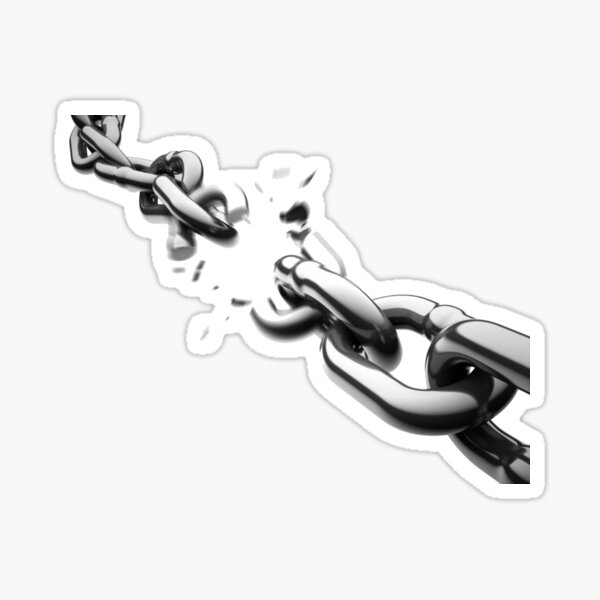 "Broken chain" Sticker by Dunaikel | Redbubble