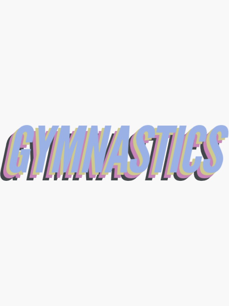 "Gymnastics Word Art" Sticker for Sale by AthenaPlays | Redbubble