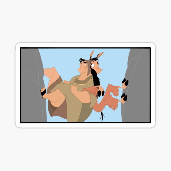 "Kuzco and Pacha" Sticker by Alexandria456 | Redbubble