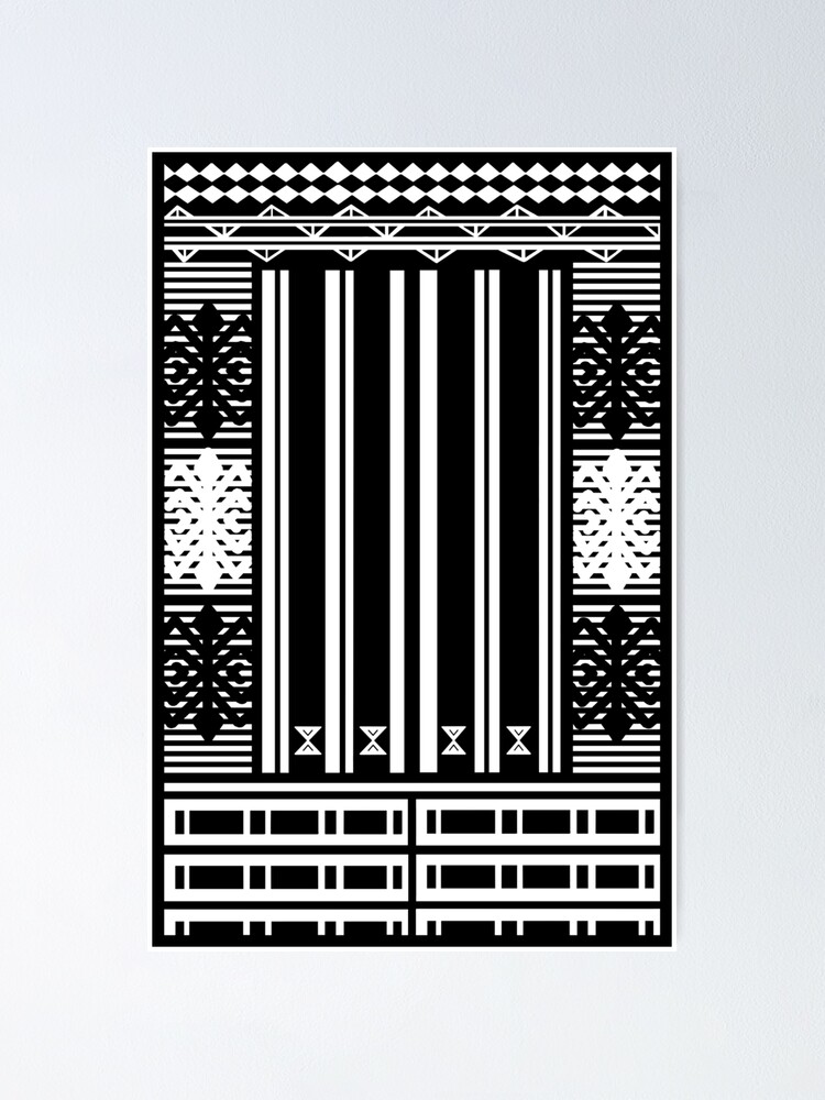 "Kalinga Weave black & white" Poster for Sale by JIJgalaxy | Redbubble