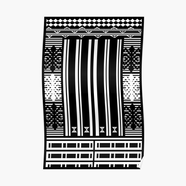 "Kalinga Weave black & white" Poster for Sale by JIJgalaxy | Redbubble