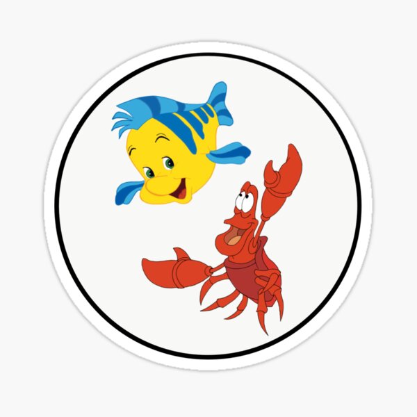 "Flounder and Sebastian" Sticker for Sale by Alexandria456 | Redbubble