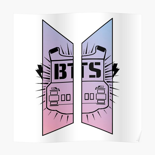 "BTS Duo logo merge print" Poster by Phoenix-Stark | Redbubble