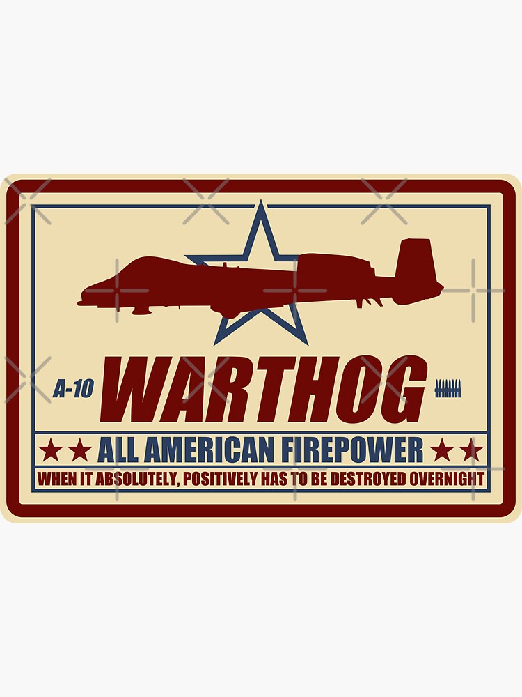 "A-10 Warthog" Sticker for Sale by StrongVlad | Redbubble