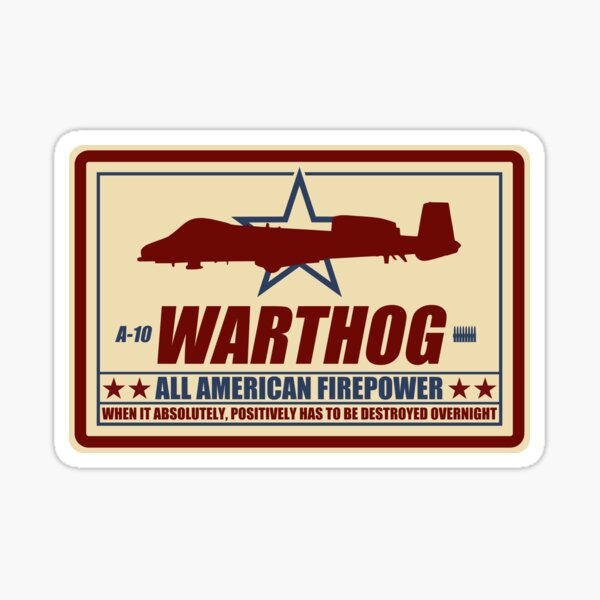 "A-10 Warthog" Sticker for Sale by StrongVlad | Redbubble