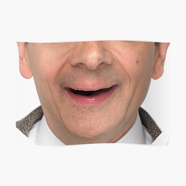 "Mr. Bean Face Mask" Poster by laysonjld01 | Redbubble