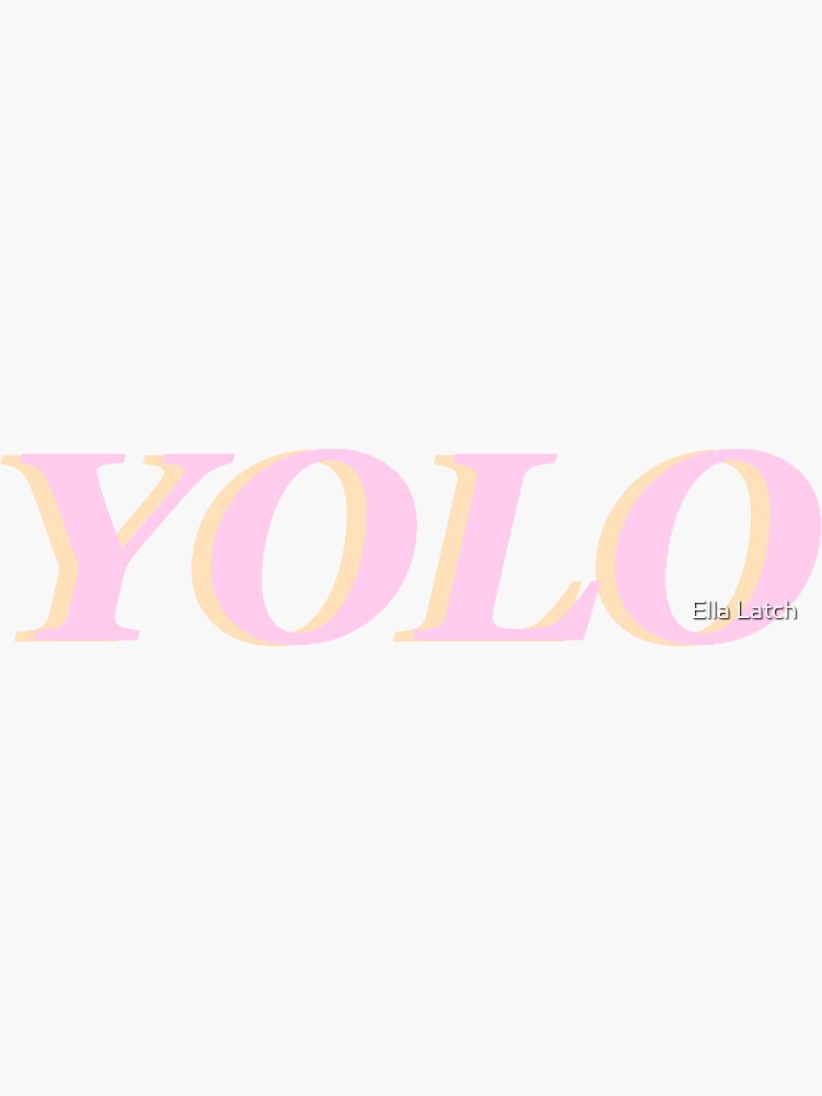 "Yolo sticker " Sticker by EllaLatch | Redbubble