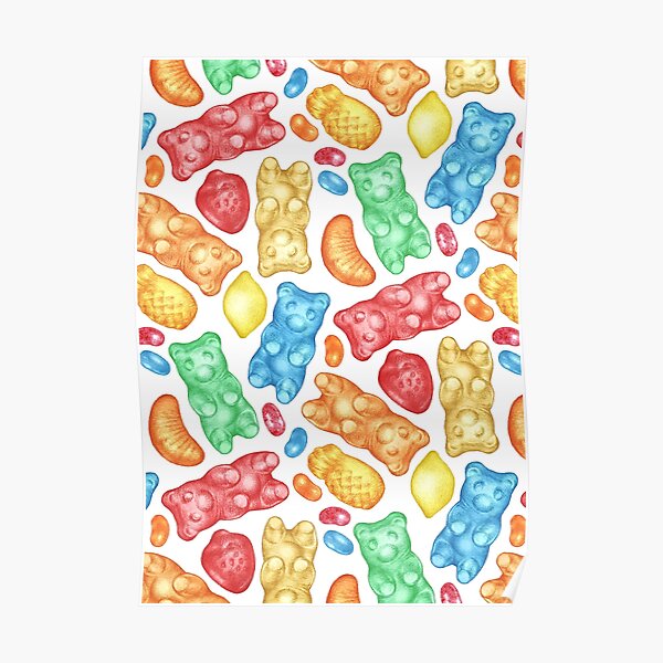 "Gummies Galore - A rainbow of hand-drawn fruity flavored gummies and ...