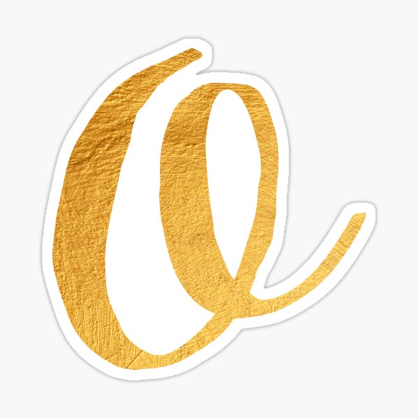 "Gold Letter O" Sticker for Sale by stilldreaming | Redbubble