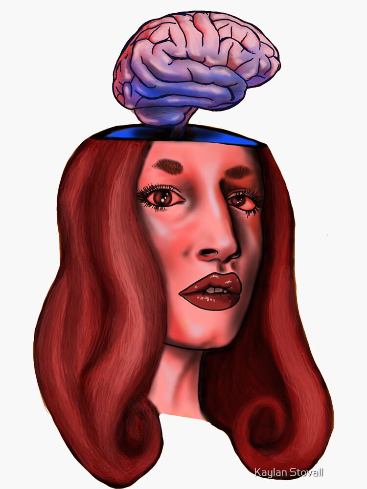 "Big Thinker" Sticker for Sale by kaylandoesart | Redbubble