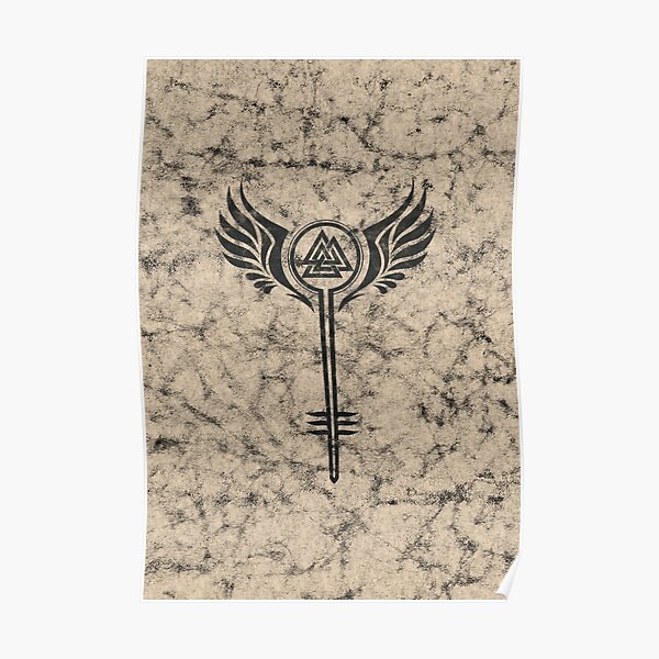 "Valkyrie, Shieldmaiden, Symbol, Odin, Valknut, Sword" Poster by nitty ...
