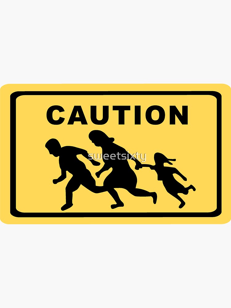"Running Family / Running Immigrants Sign" Sticker for Sale by ...