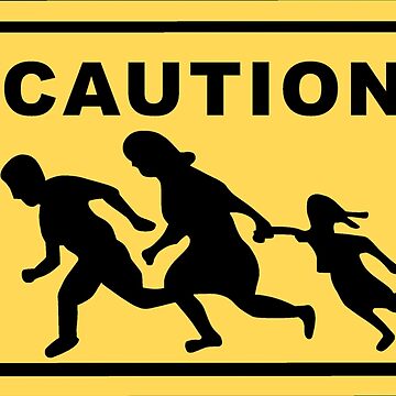 "Running Family / Running Immigrants Sign" Sticker for Sale by ...