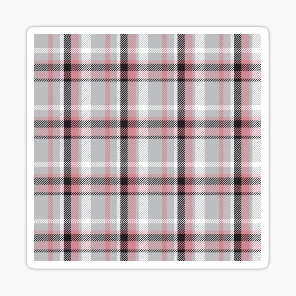 "Pink Plaid" Sticker by Magic-Moon | Redbubble