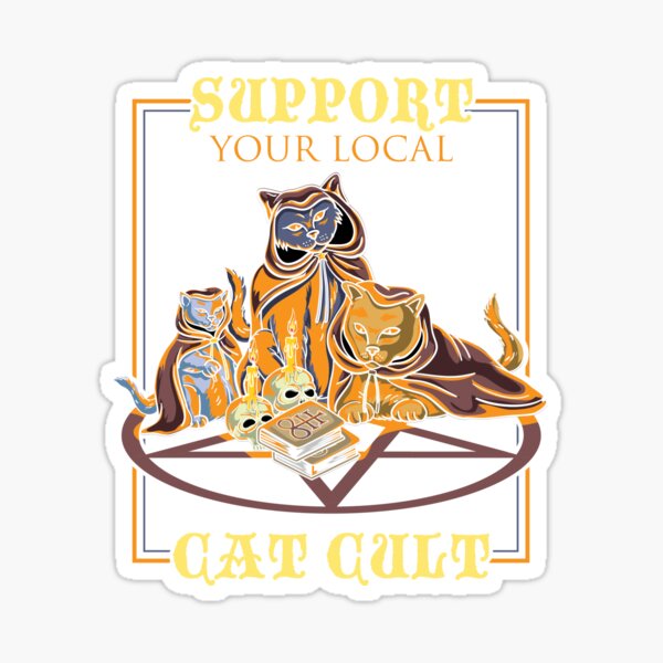 "PASTEL GOTH / CAT CULT: Cat Cult Gift" Sticker for Sale by woormle ...