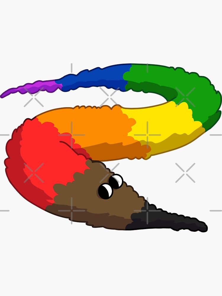 "POC LGBT Pride Flag | Worm on a String" Sticker by olivks | Redbubble